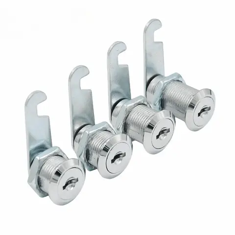 Buy Flat Key Lock Quarter Turn Cam Lock For Metal Cabinets Cylinder ...