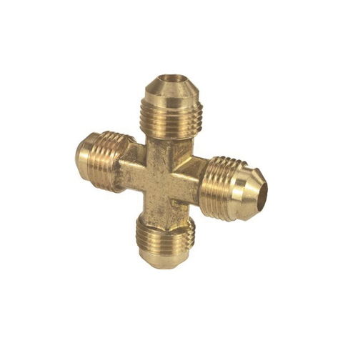 Buy Forged Brass Cross Threaded Tee Male Cross Sanitary Coupling Pipe ...