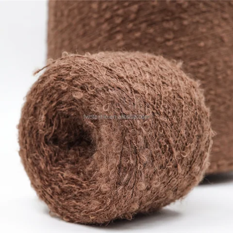 Buy Free Sample Super Smooth Soft 7.8nm/1 Dyed Boucle Yarn Recycle ...