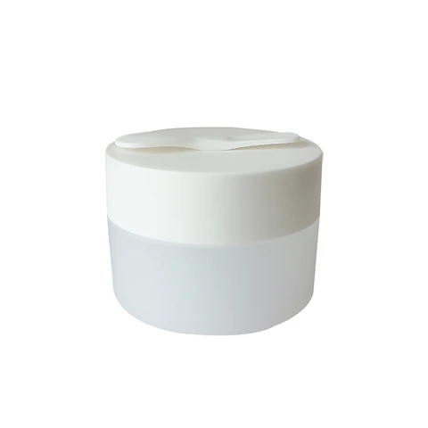 Buy 50g Frosted Transparent Green Plastic Makeup Jar Packaging Round ...