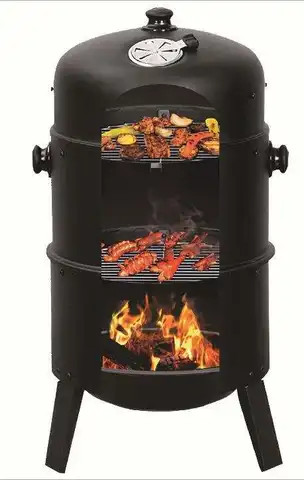 Buy Hot Sale 3-layer Bbq Grill Tower Vertical Barrel Charcoal Bbq ...