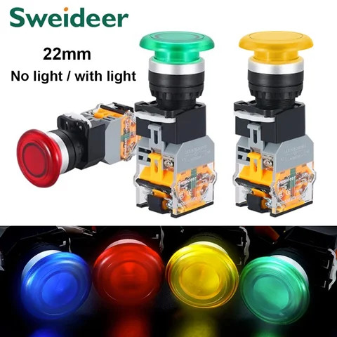 Buy Hot Selling Mushroom Head Led Push Button Switch For Power ...