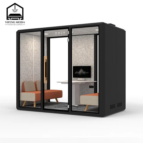 Buy Large Size Office Pods Steel Phone Booth Meeting Soundproof ...