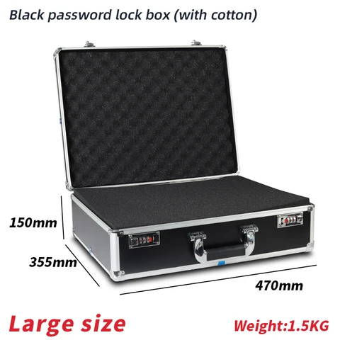 Buy Lihong Silver Aluminum Hard Metal Briefcase With Combination Lock ...