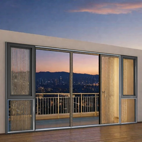 Buy Modern Design Double Glazed Window With Grill Balcony Tilt And Turn ...