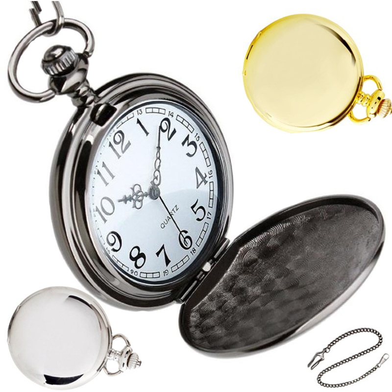 Buy New Metal Pocket Watch Custom Glossy Laser Logo Lettering Retro ...
