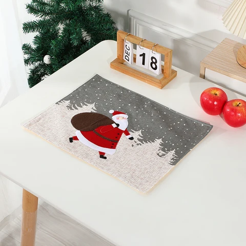 Buy New Santa Claus And Snowman Christmas Table Mat Festive Atmosphere ...