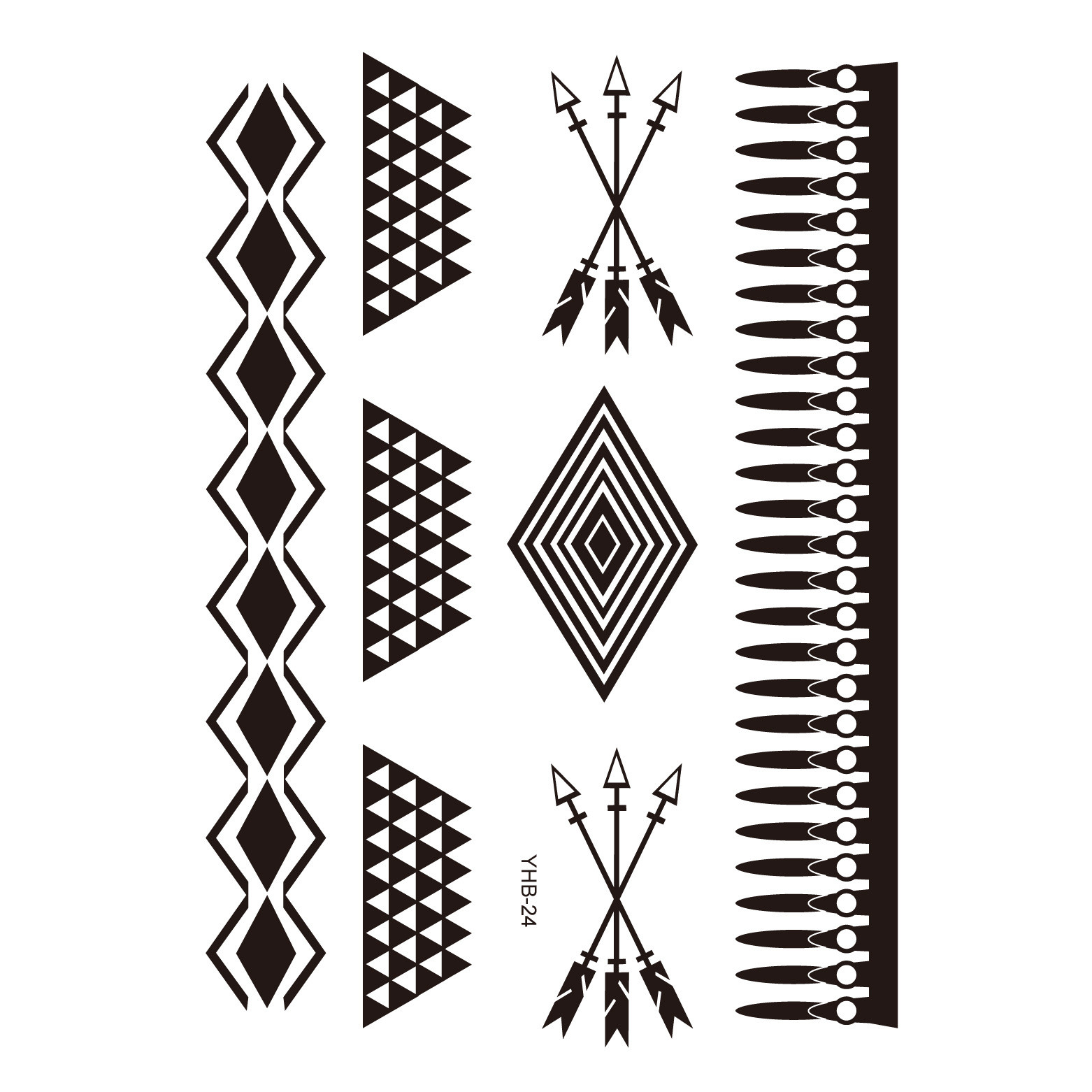 Buy New Tattoo Sticker Black Lace Series Custom Temporary Waterproof ...