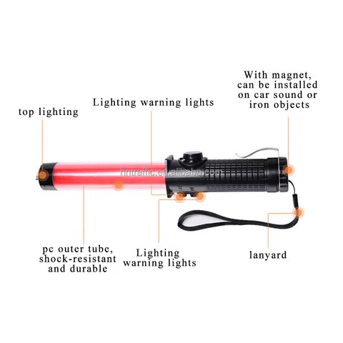 Buy Pc Handheld Safety Traffic Wands Traffic Baton Light/horn Command ...
