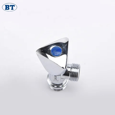 Buy Polished Surface Chrome Plated 1/2" X 3/8" Brass Triangle Angle ...