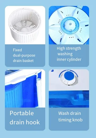 Buy Portable Clothes Semi Automatic Washing Machine Shoe Washing ...