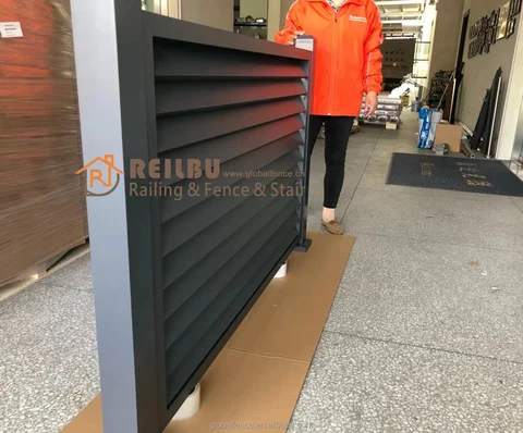 Buy Reilbu Aluminum Louvers Panel Railing For Garden More Private Space ...