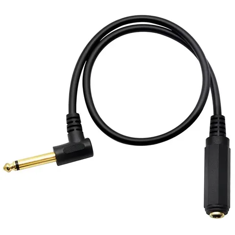 Buy Right Angle Guitar Extension Cord Mono 6.35 Ts Male To 6.35 Trs ...