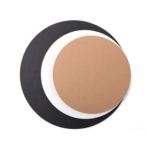Buy Saitao 50 Sheets Pack 250g Thick Diy Round Cardboard Paper Kraft ...