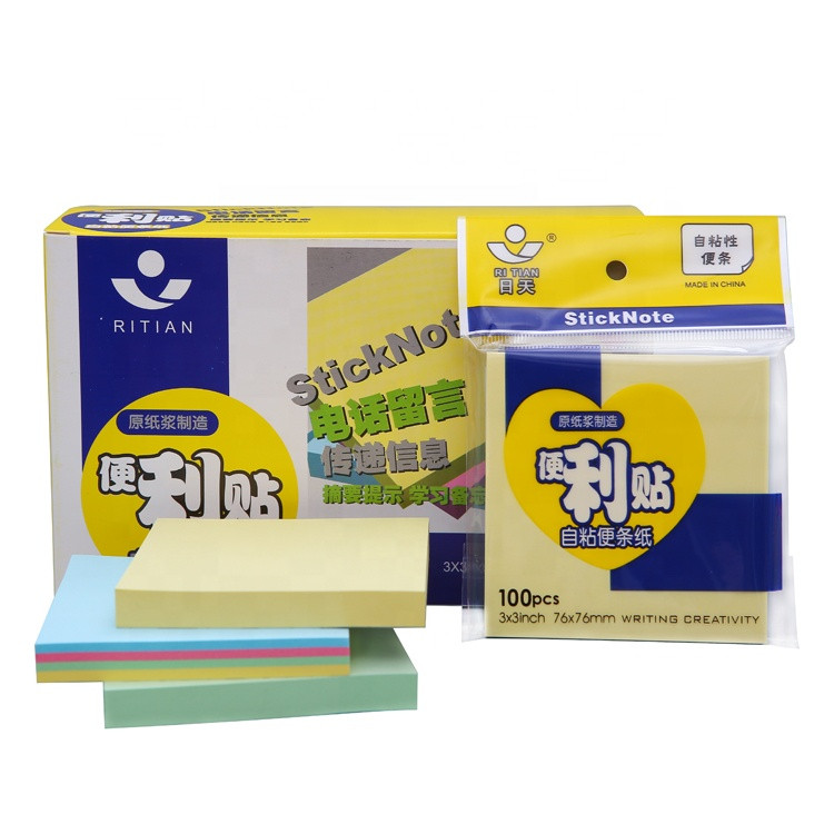 Buy 100 Sheets Pastel Assorted Color 3 X 3 Inches Square Woodfree Paper ...