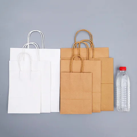 Buy Simple Style Gift Paper Bag Fully Sized Washable Kraft Paper Bags ...