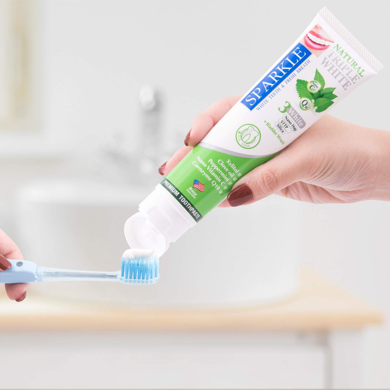 Buy (sparkle) Triple White Premium Toothpaste 100g from KURON ...