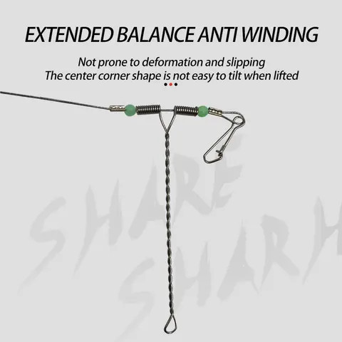 Buy Stainless Steel Fishing Wire Leader Rigs Anti-winding Fishing ...