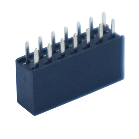 Buy Vertical Pitch 2.54mm Pcb Double Row Female Header Connector from ...