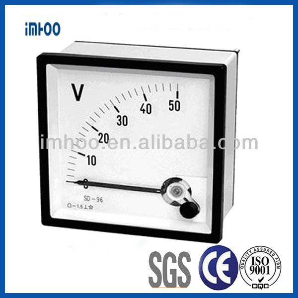 Buy Voltmeter Analog Panel Mount Meter Dc 96*96 0-50v Working Principle ...