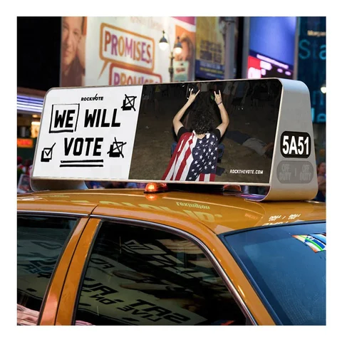 Buy Waterproof Car Roof Moving Advertising Billboard Wifi Led Display ...