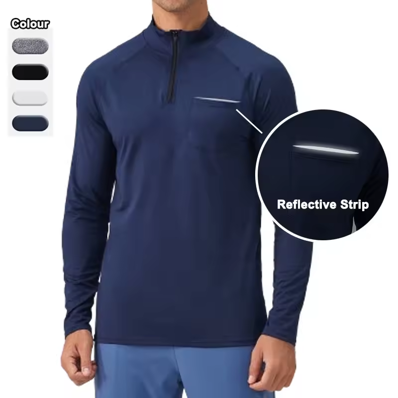 Buy Autumn Gym Men T Shirt Casual Night Running Long Sleeve Reflective ...