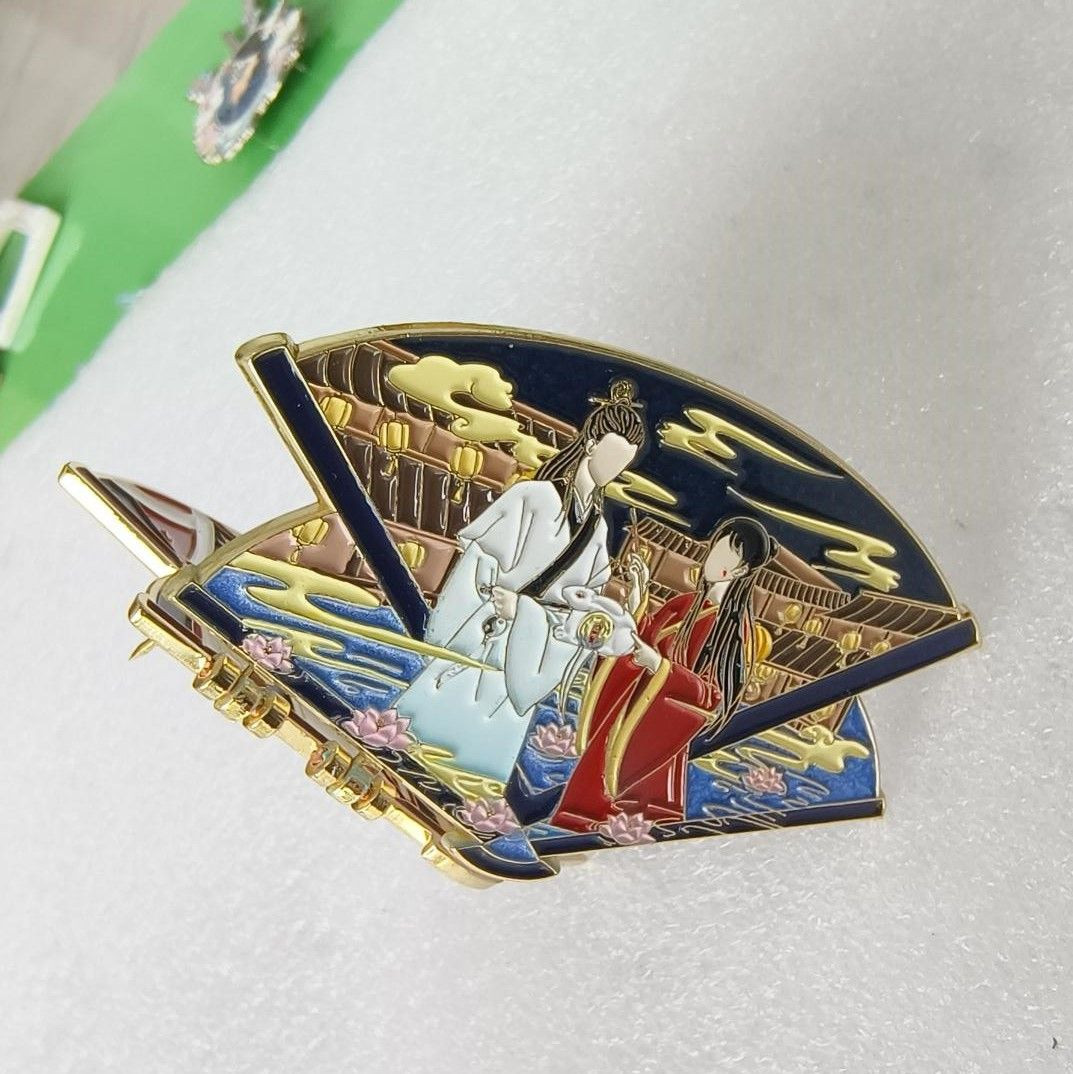 Buy Customizable Folding Fan Style Foldable Badge (folding) 032a from ...