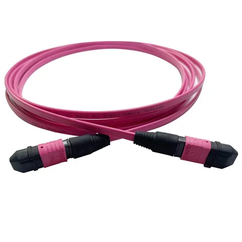 Buy 12 Fibers Om4 Multimode Fiber Cable Mpo To Mpo Fiber Optic Patch ...