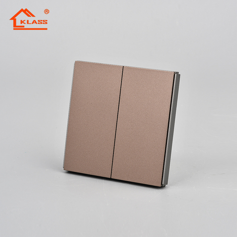 Buy 2 Gang 2 Way Switch Standard Classical Black Wall Switch Commercial ...