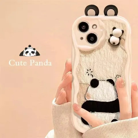 Buy 3d Panda Cartoon Doll Affix Design Silicone Silica Gel Mobile Phone ...