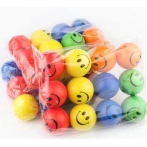 Buy 6.3cm Foam Pu Stress Release Smiling Face Ball, Soft Foam Smile ...