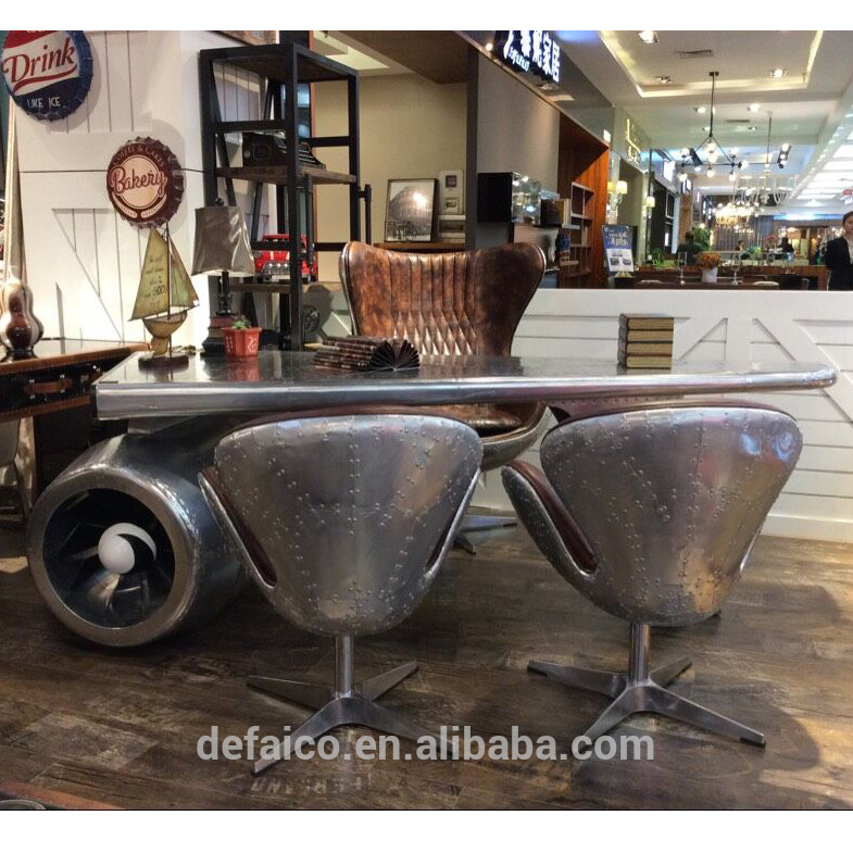 Buy Airplane Wing Desk Table Aluminium Rivets Cover Aviation Spitfire ...