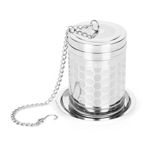 Buy Basket Mesh Tea Infuser Strainer Set With Extended Chain For Loose ...