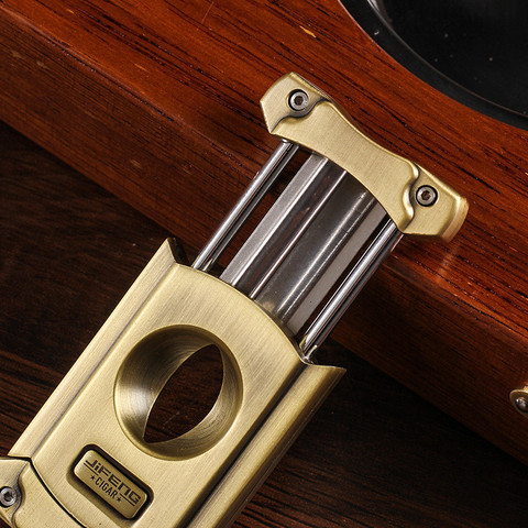 Buy Cigar Cutter, Stainless Steel V-cut Cigar Cutter Built-in Cigar ...