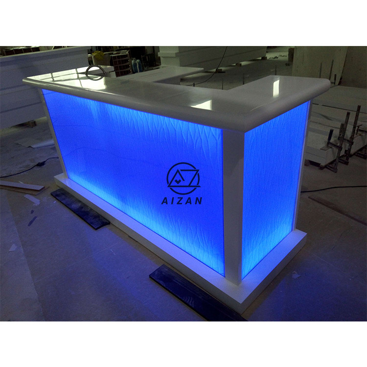 Buy Custom Led Blue Pub Bar Counter Modern Nightclub Cocktail Bar ...