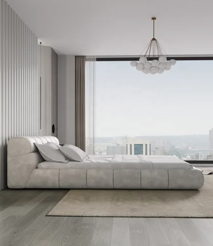 Buy Custom Minimalist Leather Up-holstered Beds Storage King Size ...