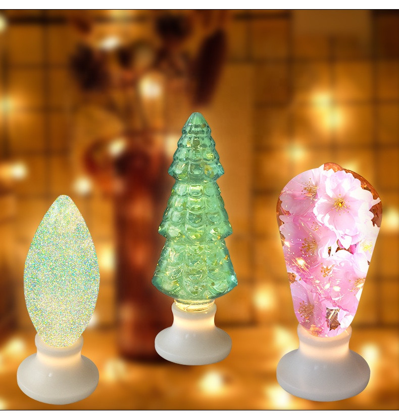 Buy Diy Crystal Epoxy Resin Light Bulb Resin Molds Home Decoartion ...