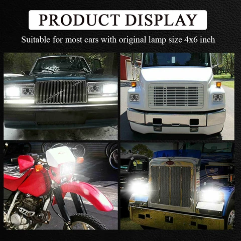 Buy Dot 4x6 Inch Led Headlight Truck Sealed Beam 12v 24v Light Systems ...