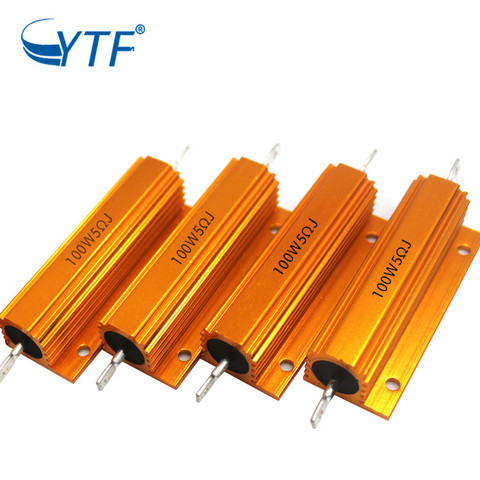 Buy Encased Wire Wound Resistor Case 100w 5r Golden Aluminum Shell ...
