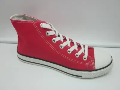 Buy High Cut Fashion Rubber Sole Vulcanized Casual Canvas Shoes from ...