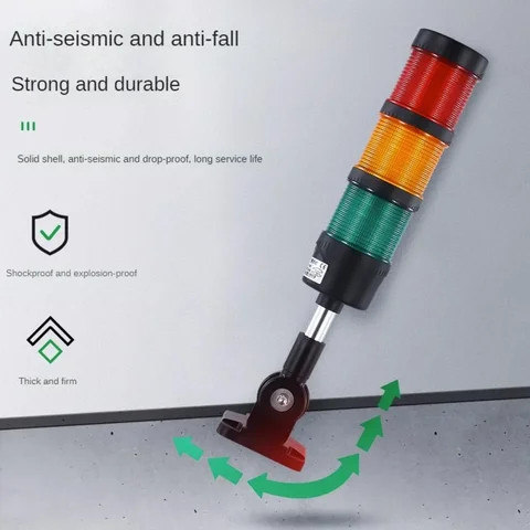 Buy Led Warning Light Flashing Steady With Buzzer 5 Layer Siren Alarm ...