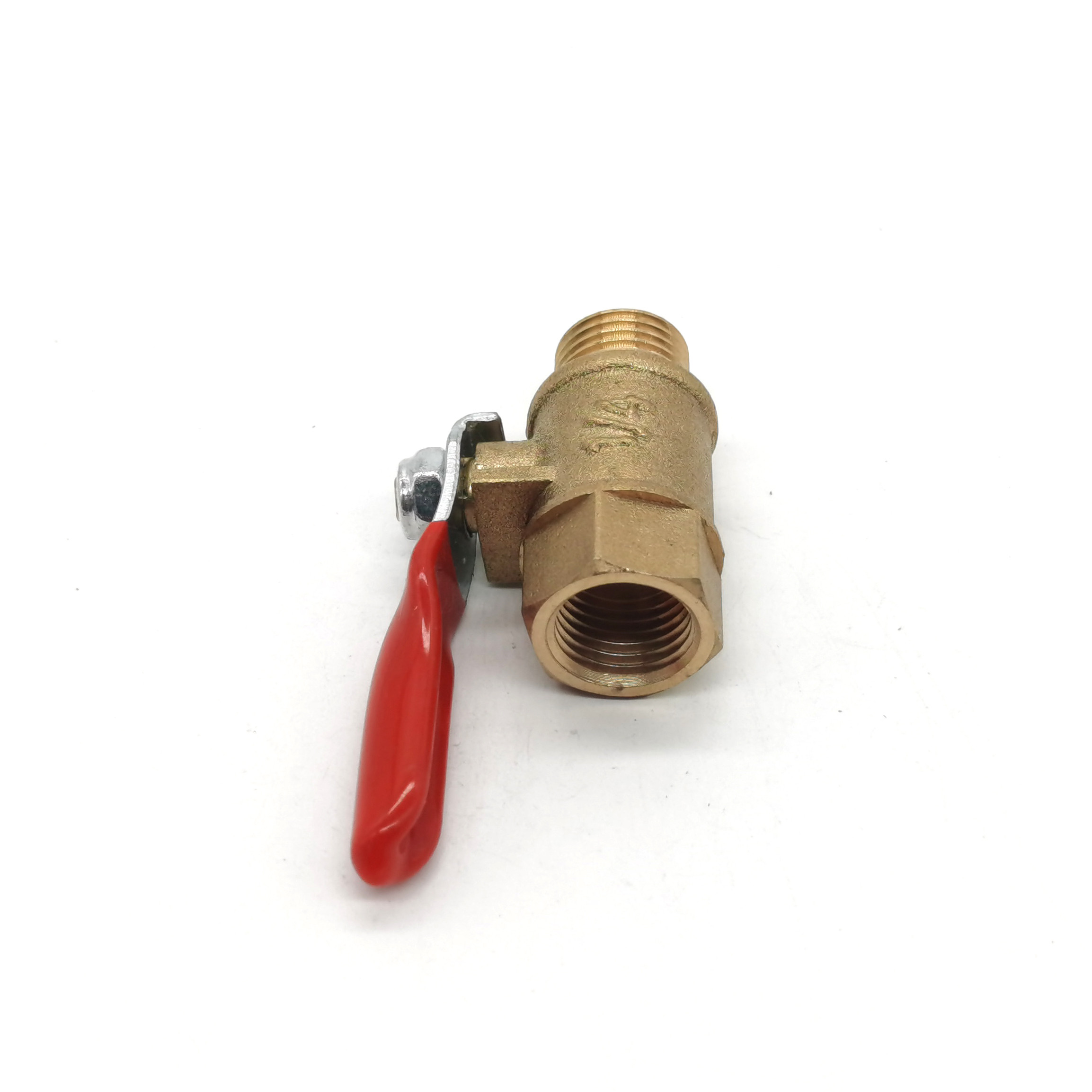 Buy Mini Ball Valve With Red Handle Brass Ball Brass Threaded ...