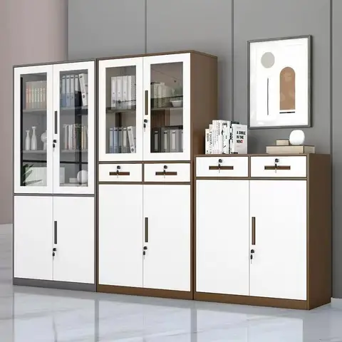 Buy Modern Steel Color Disassembly Glass Office Financial Cabinet ...