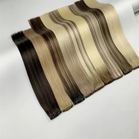 Buy New Genius Weft Design Russian Hair Seamless Can Be Cut Remy Hand ...