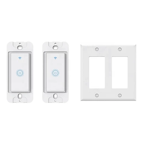 Buy Remote Control Voice Control Switch 2pack Smart Light Switch Work ...