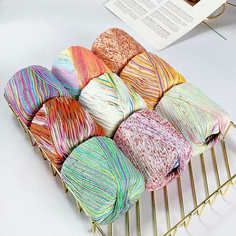 Buy Summer Fine Thread With Graded Fancy Yarn Fashion Hand Woven Thread ...
