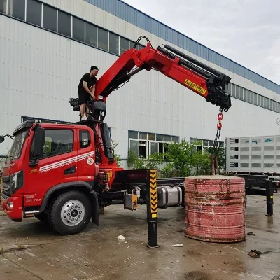 Buy Tder 8 Ton Telescopic Folding Boom Hydraulic Truck-mounted Crane ...