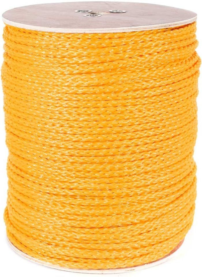 Buy Hollow Braid Polypropylene Rope (yellow, 3/8 Inch, 1000 Feet) from ...