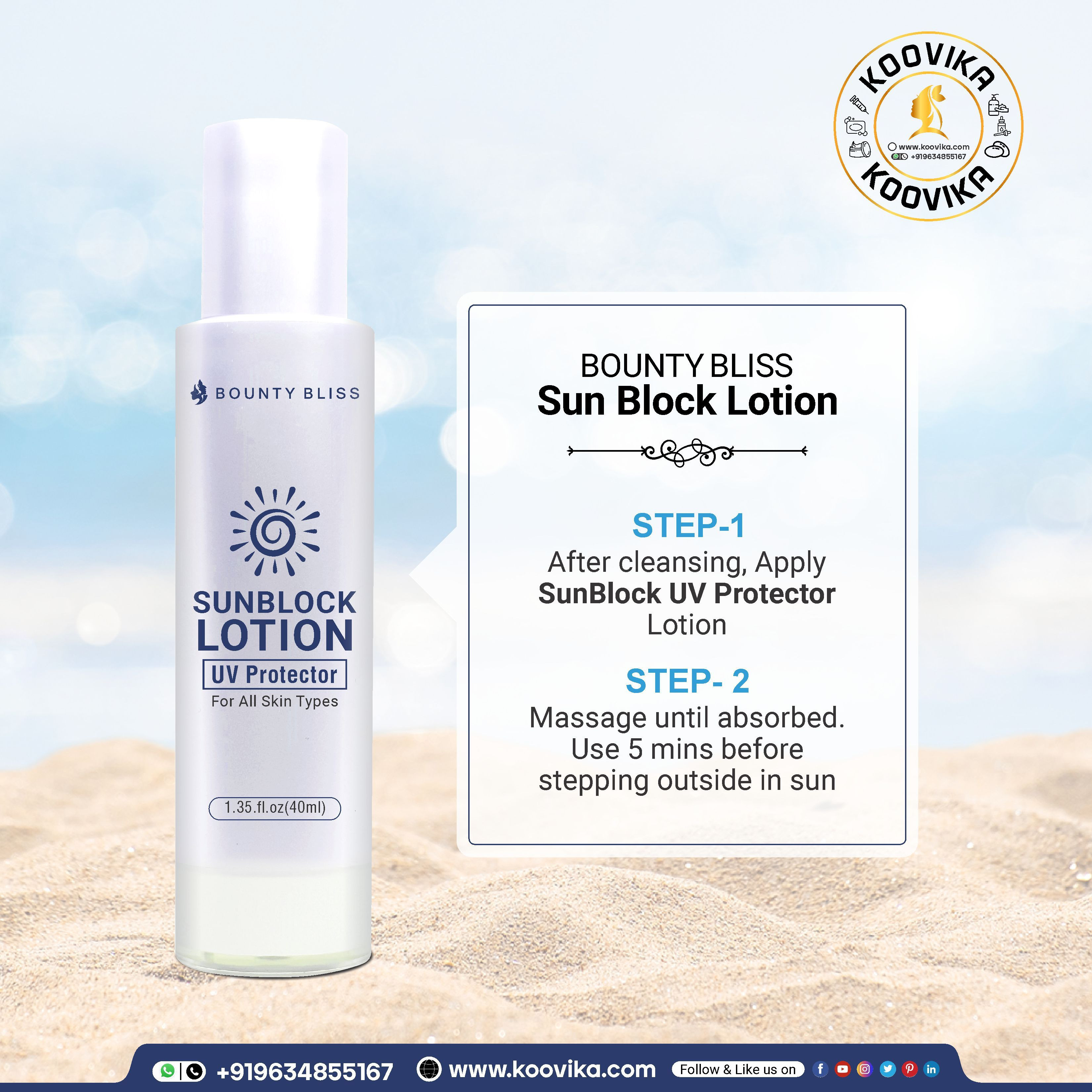 Buy Bounty Bliss Sun Block Lotion Spf 50 from dermatslab, India ...