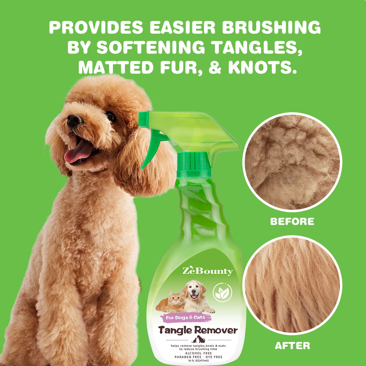 Buy 16oz Alcohol Free Pet Detangling Spray Natural Pea Oat Extract ...